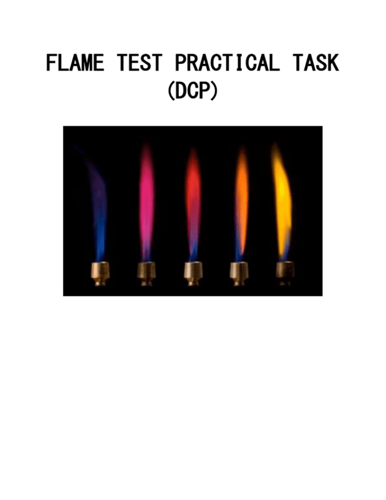Flame Test Practical Task dcp 