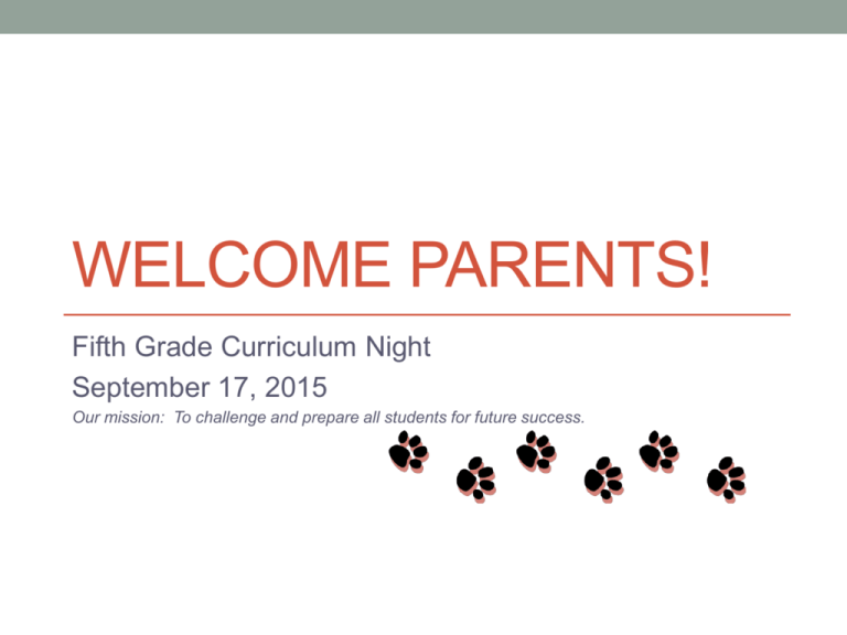 2015 16 Curriculum Night