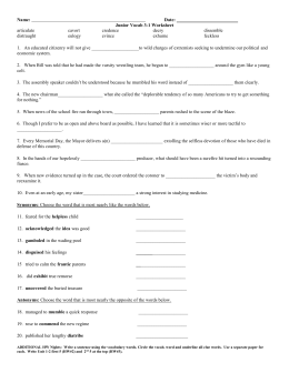 French 1 Final Exam Study Guide