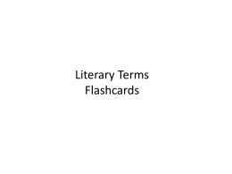 Literary Terms Review Worksheet