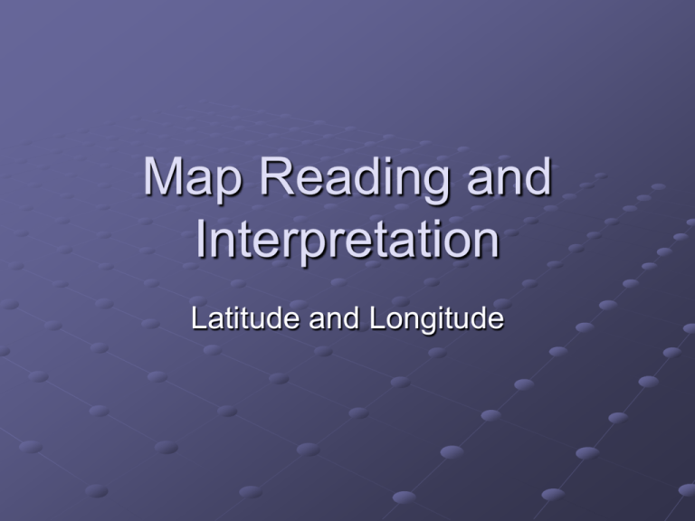 Map Reading And Interpretation