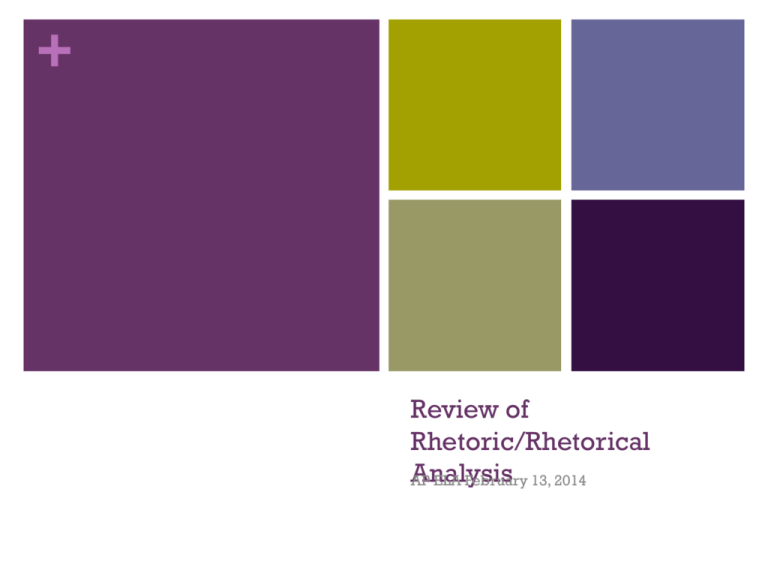 Review Of Rhetoric Review Of Rhetoric