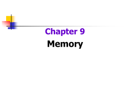AP PSYCHOLOGY OUTLINE Chapter 9: Memory