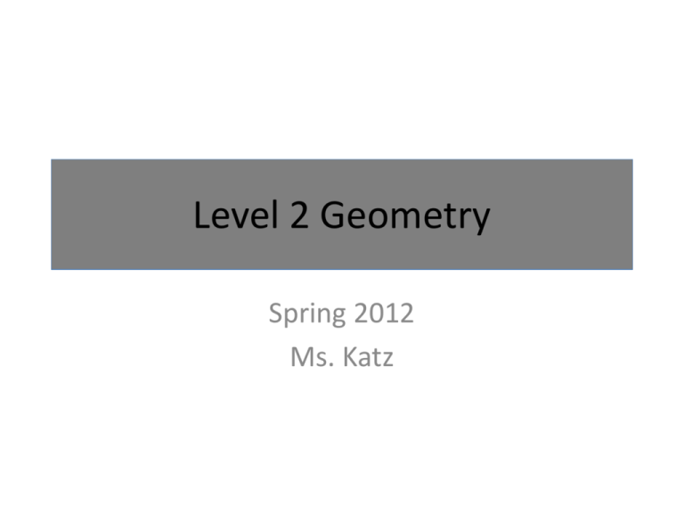 Level 2 Geometry