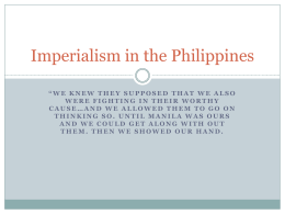 Imperialism in the Philippines