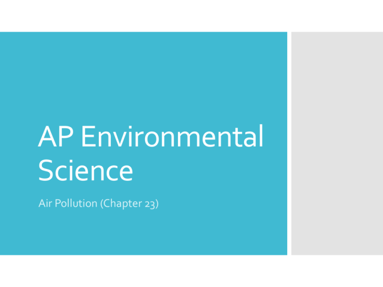 AP Environmental Science - Lamberth APES