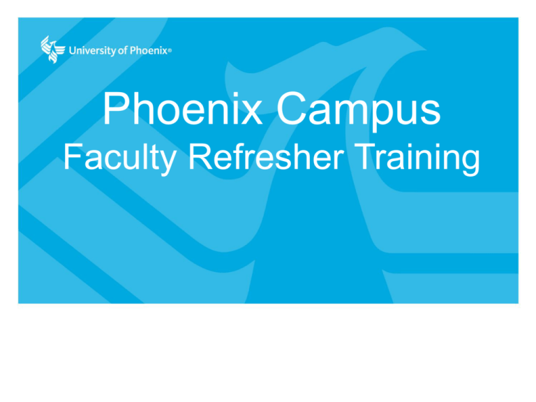 Faculty Refresher Workshop Presentation