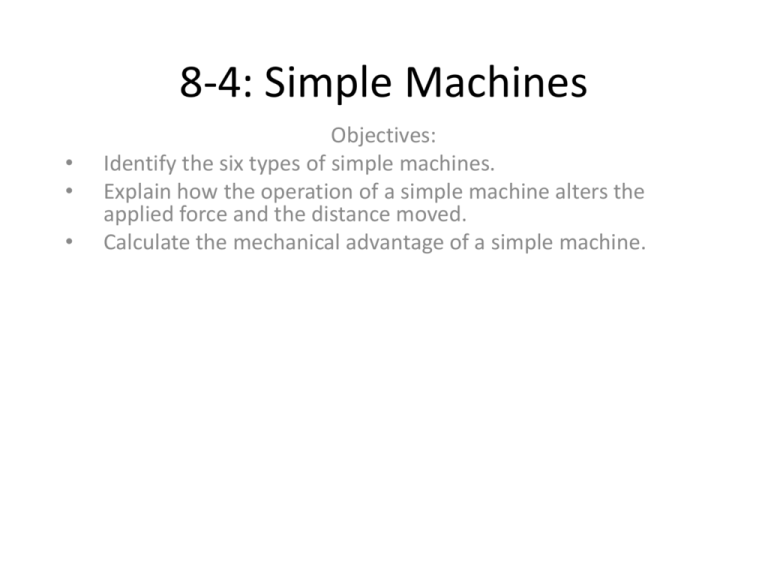 8 4 Simple Machines 8 4 Simple Machines