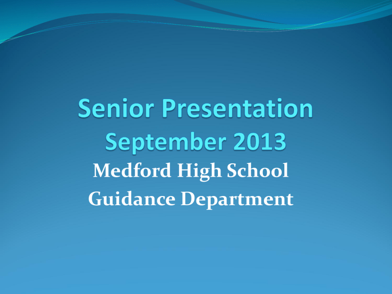 2013 Senior Presentation_Medford High