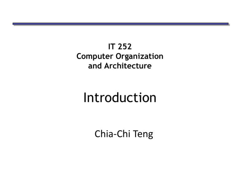 IT 251 Computer Organization And Architecture