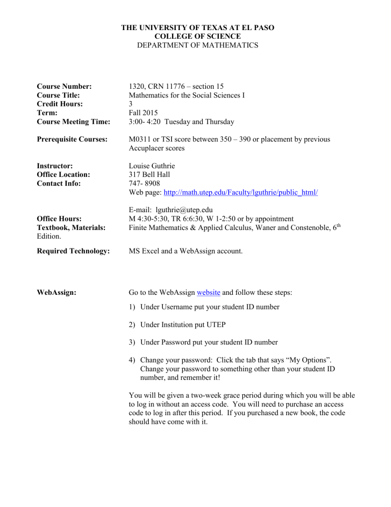 Syllabus1320 15 Mathematical Sciences
