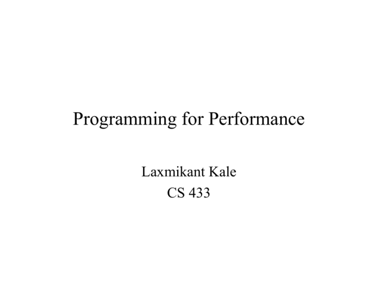 Performancs Issues In Parallel Programming