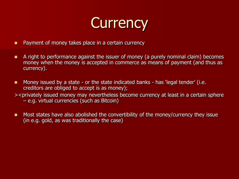 Currency Currency