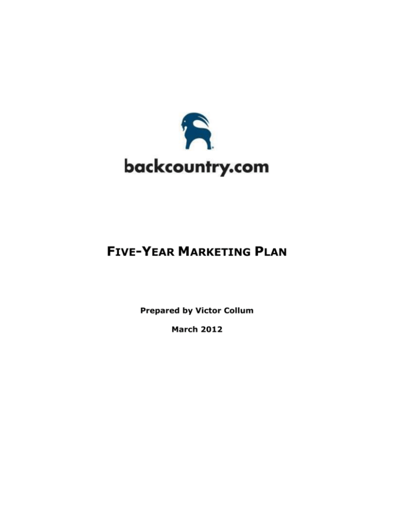 Five Year Marketing Plan