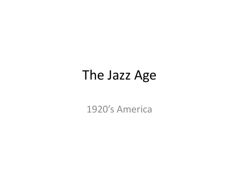 The Jazz Age