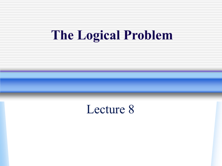 The Logical Problem Of Language Acquisition