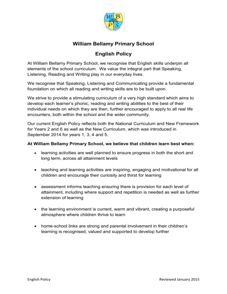 English Policy Jan 2015