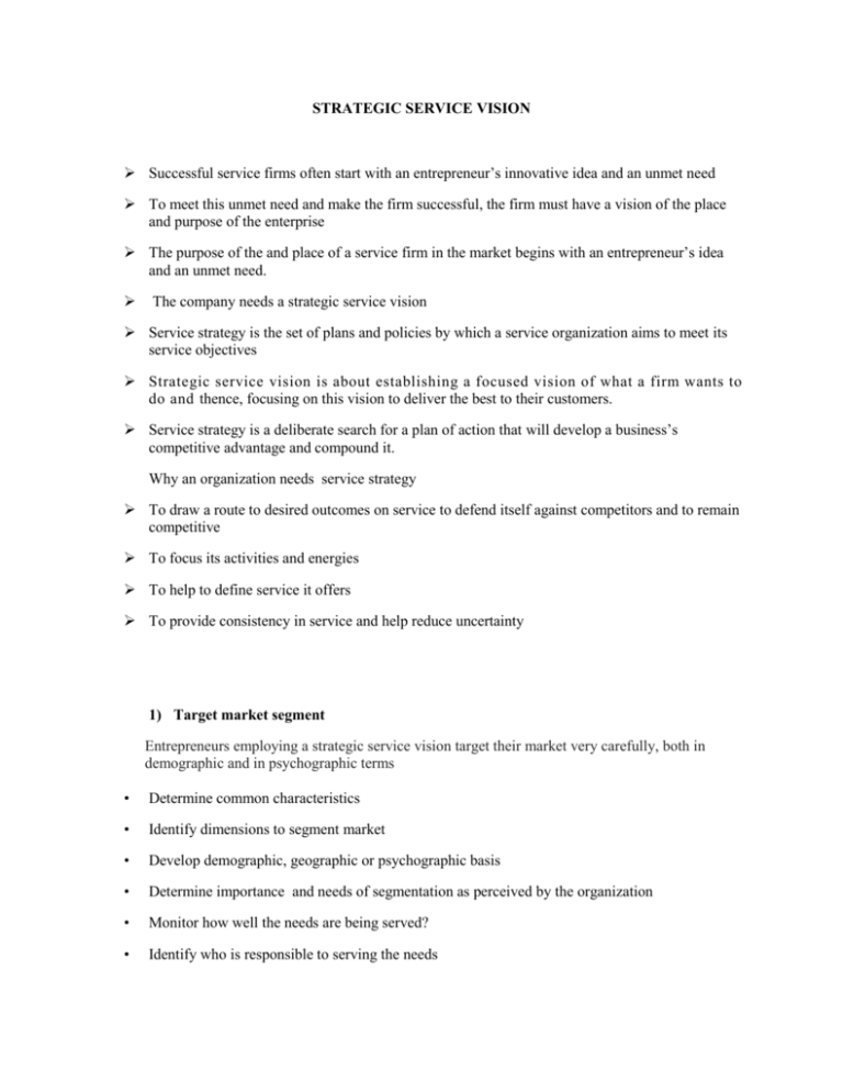 Chapter 3 Service Strategy