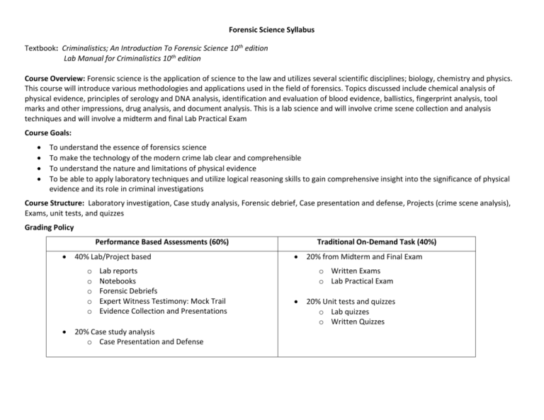 Forensic Science Syllabus student Version2