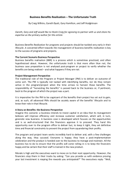 Benefits Realisation Plan Template