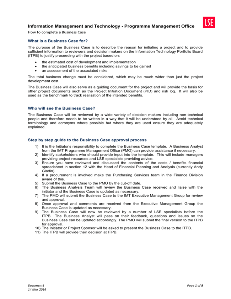 What Is A Business Case For 