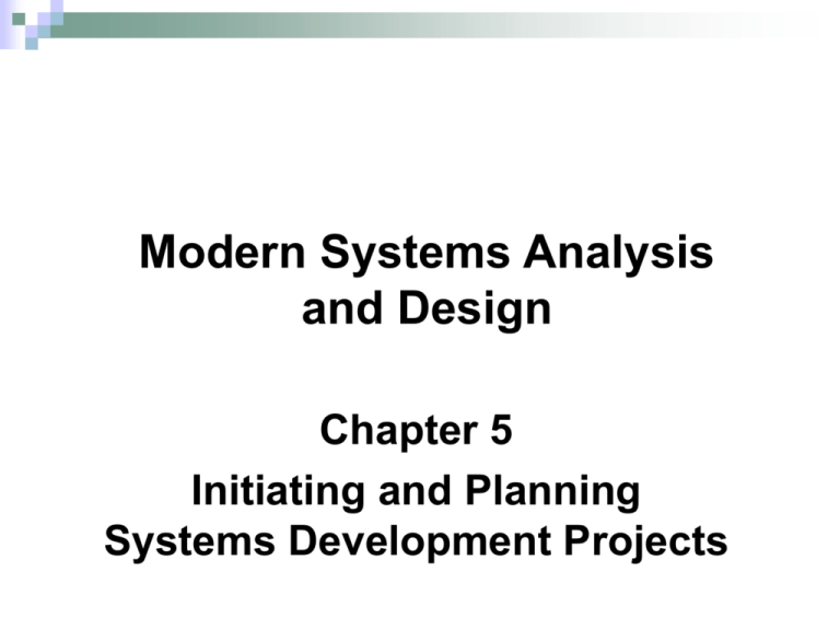Modern Systems Analysis And Design Ch1