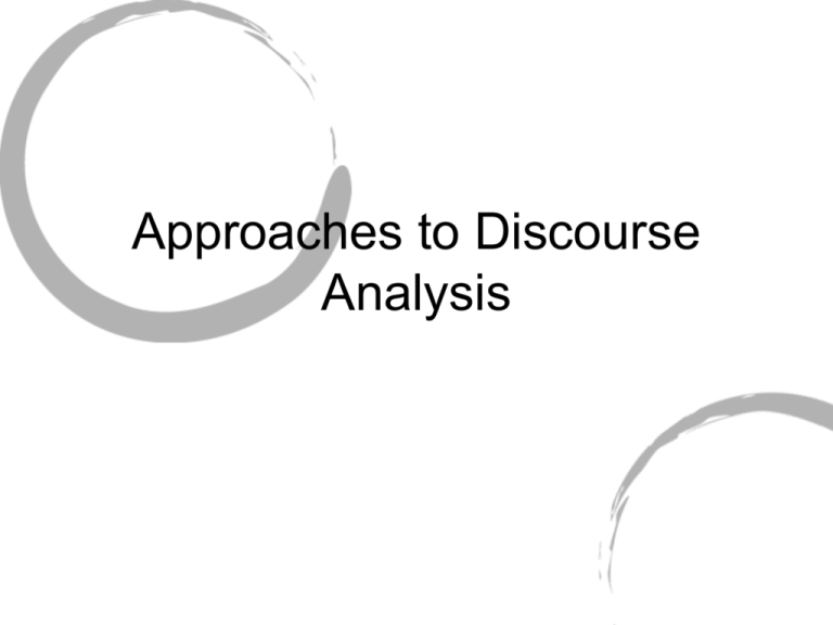 Discourse And Pragmatics Discourse And Pragmatics
