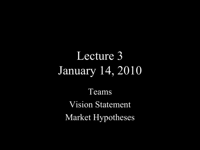 Teamwork And Vision Statements