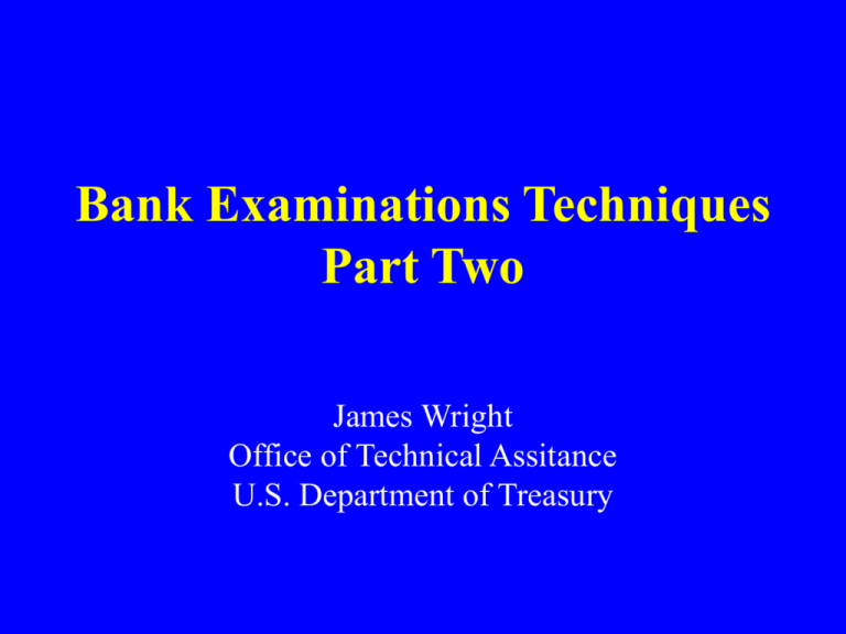 Money Laundering BANK EXAM PROCEDURES Money Laundering BANK EXAM PROCEDURES
