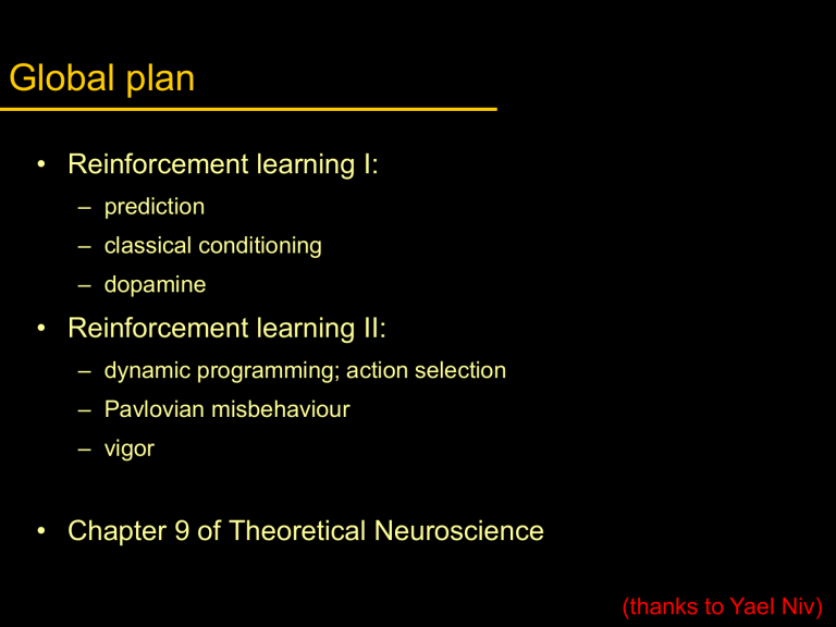 Reinforcement Learning Slides Reinforcement Learning Slides