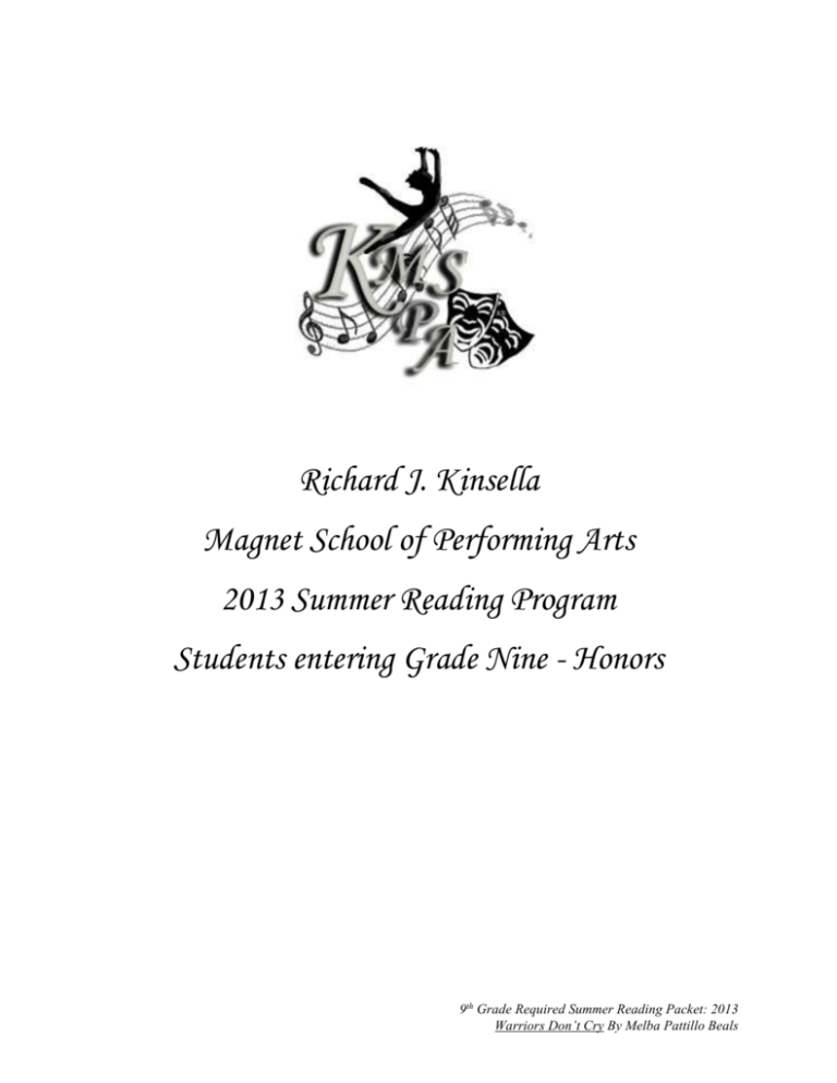 9th Grade Summer Reading 2013 Honors 