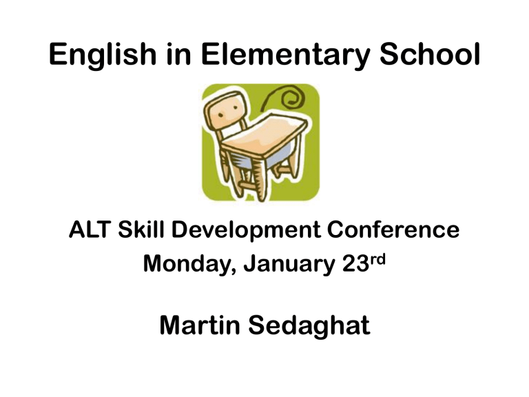 English In Elementary School