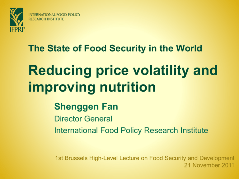 The State Of Food Security In The World