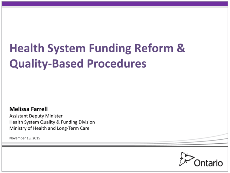 Opening Remarks Why Quality Based Procedures Opening Remarks Why Quality Based Procedures