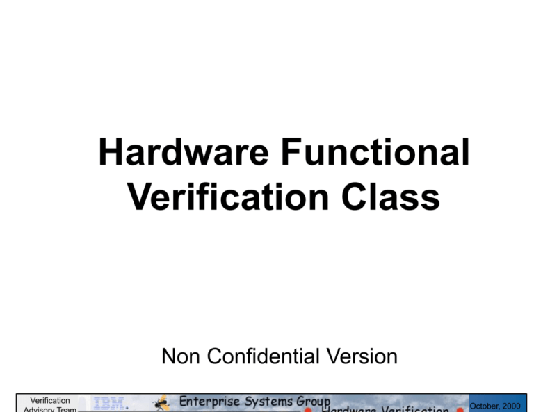 IBM Introduction To Verification