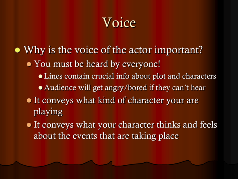 Voice For The Actor