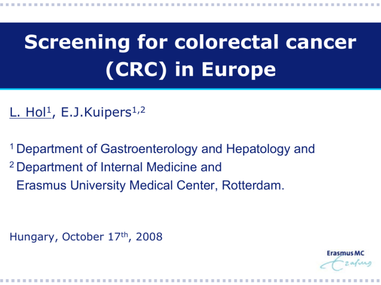 CRC Screening In Europe