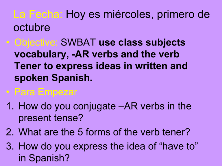 Slide 1 Spanish 1 2