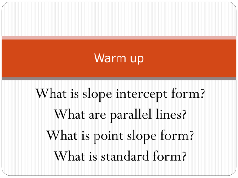 What Are Parallel Lines What Are Parallel Lines