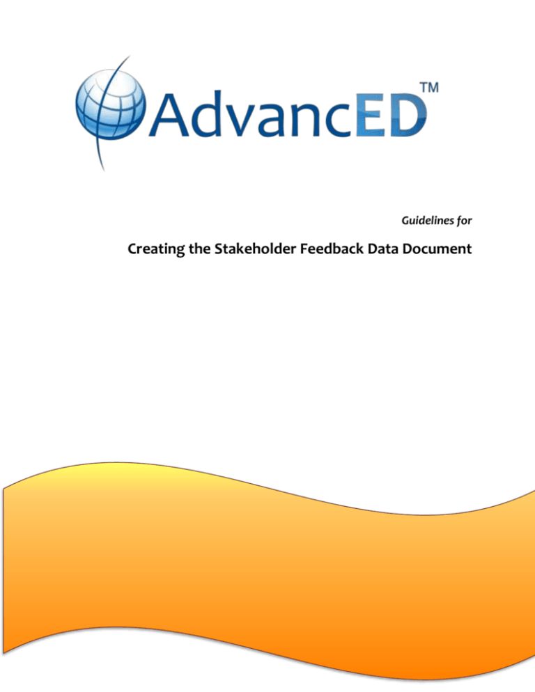 Stakeholder Feedback Data Document