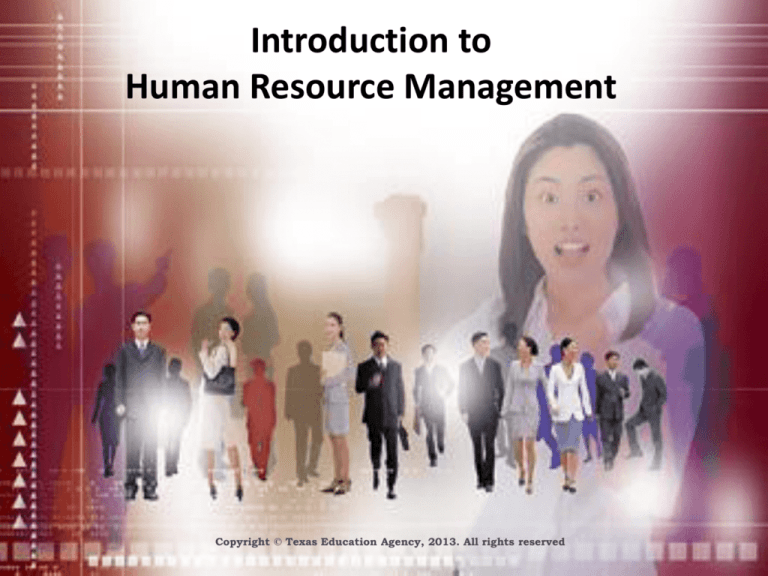 Introduction To Human Resource Management