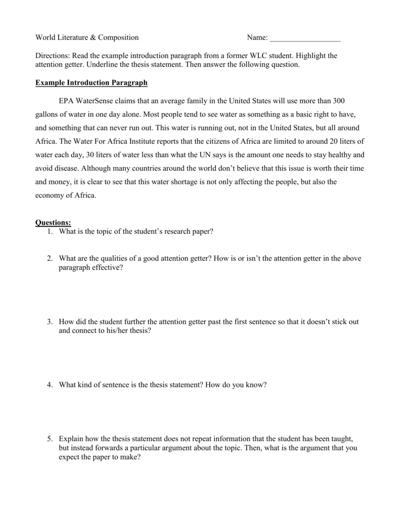  Introductory Paragraph Examples Middle School A Plethora Of Writing