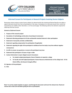 Template F: IRB Informed Consent Notice