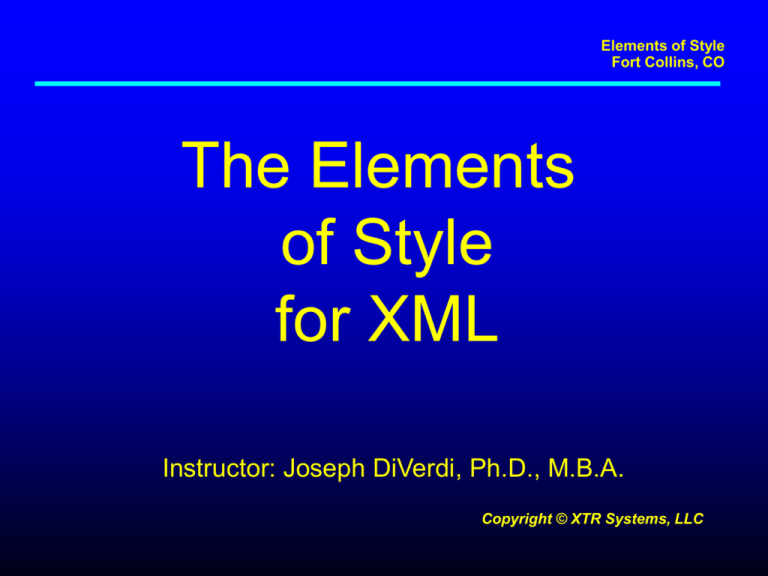 Elements of style