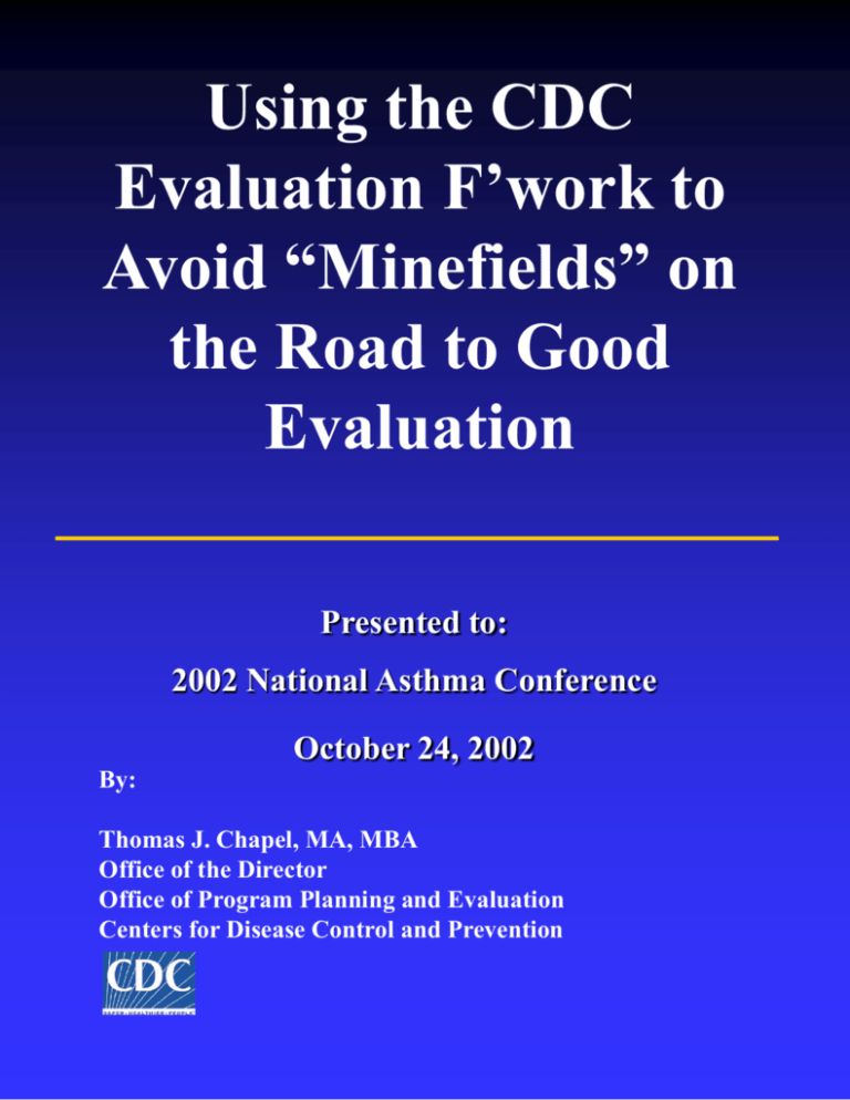 Framework For Program Evaluation