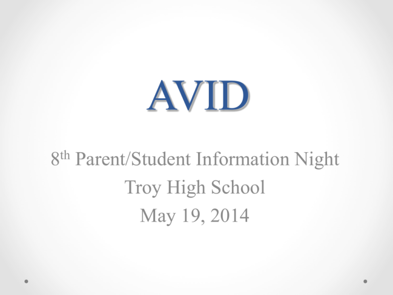 How to Succeed in AVID
