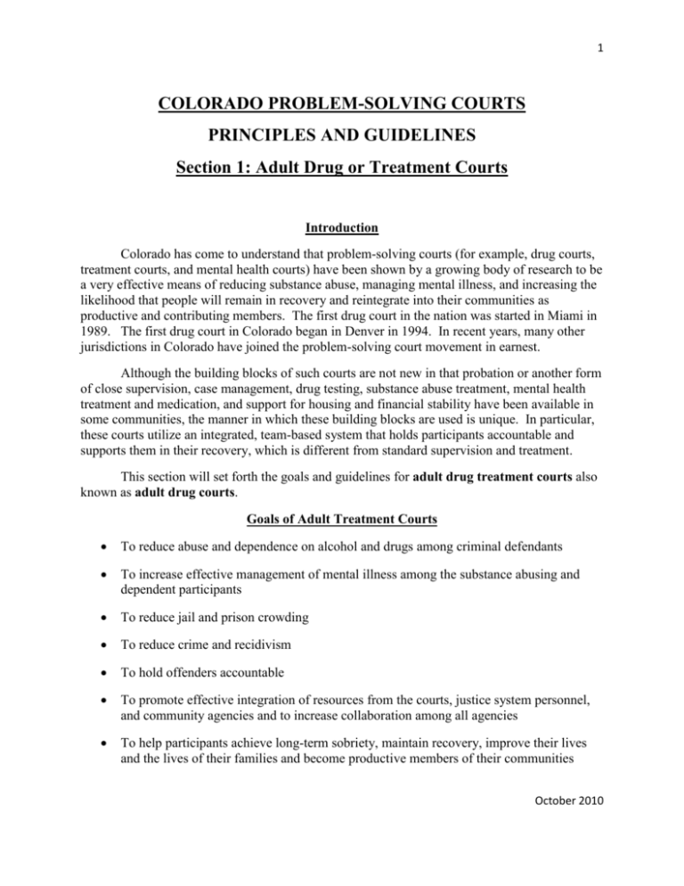 Colorado Problem solving Courts