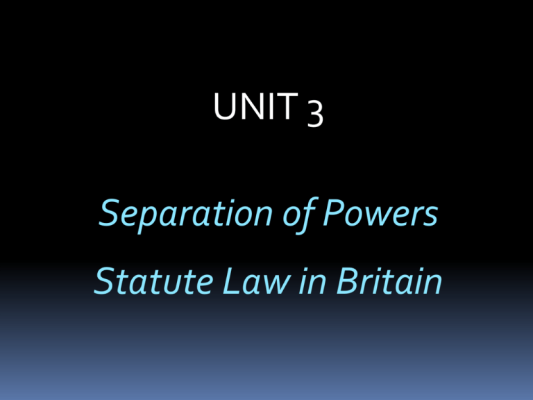 Statute Law Statute Law