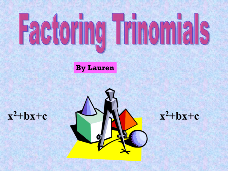 Factoring Trinomials