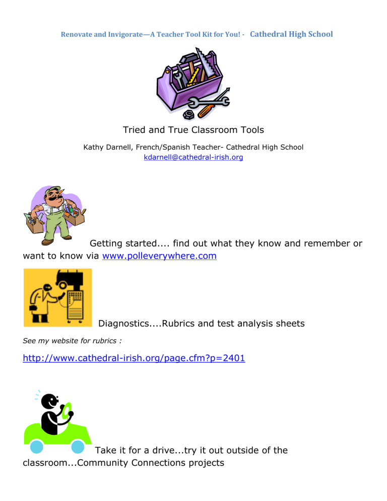 Tried and True Classroom Tools